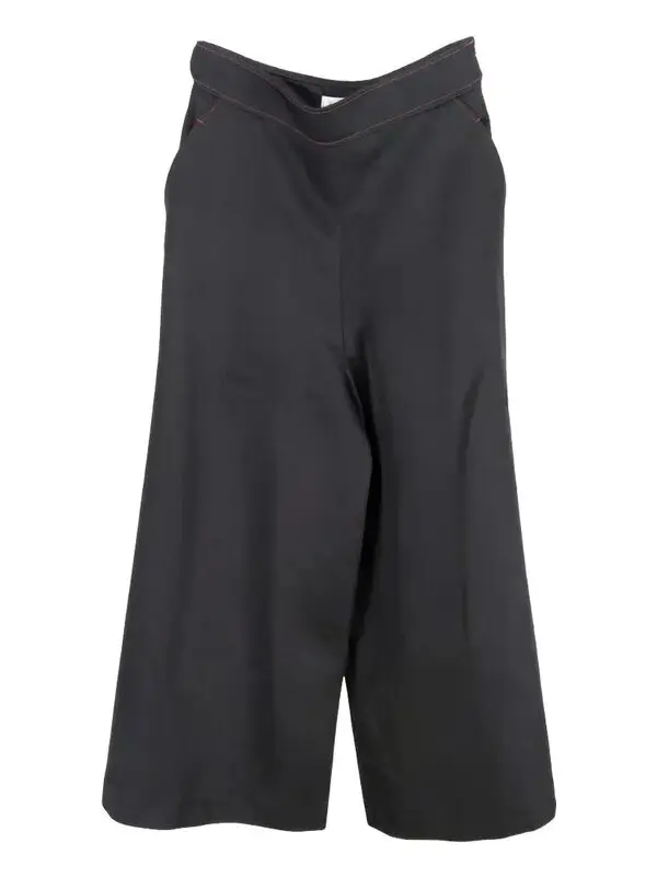 TEMPERLEY LONDON High-rise Wide-leg Trousers - Black
