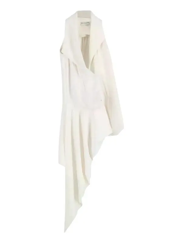 Balenciaga Draped-hem Top - White