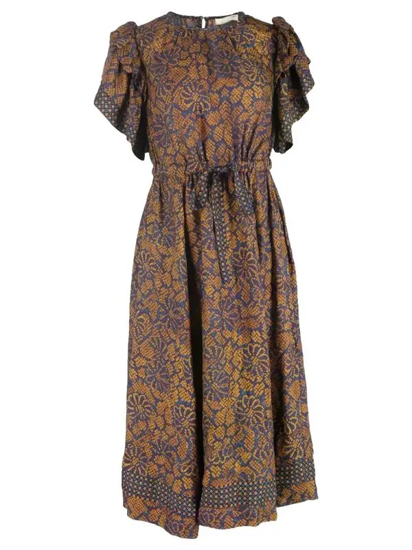 Ulla Johnson Floral-pattern Midi Dress - Blue