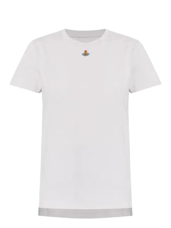 VIVIENNE WESTWOOD Orb-embroidered T-shirt - Purple