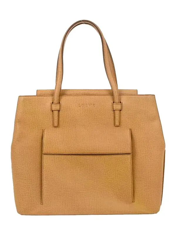 Loewe Leather Tote Bag - Neutrals