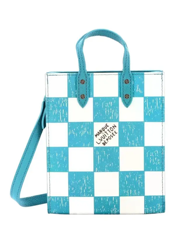 LOUIS VUITTON Sac Plat Damier Giant Xs Tote Bag Marque Deposee Limited Edition - Blue