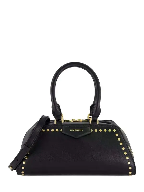 Givenchy Studded Top-handle Leather Shoulder Bag - Black