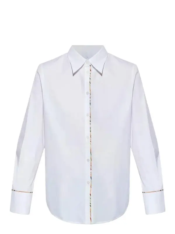Paul Smith Buttoned Stripe-trim Shirt - White