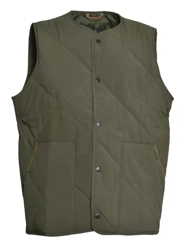 Barbour Quilted Buttoned Gilet - Green