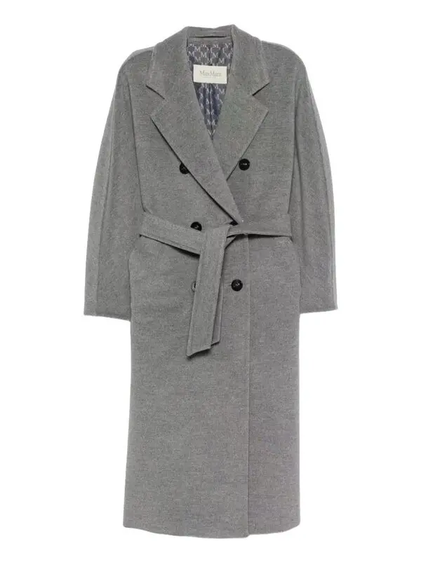 Max Mara Double-breasted Belted Coat - Grey