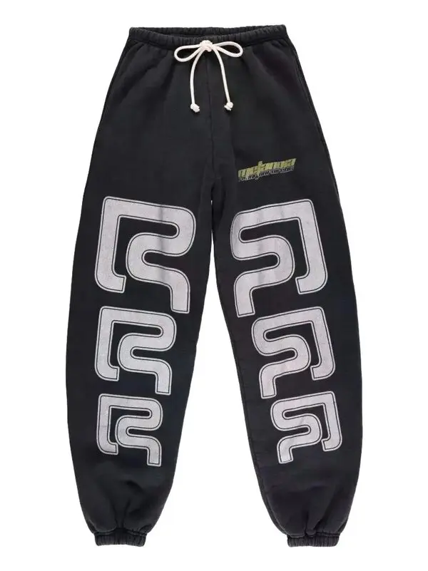 RRR123 R Sweat Drawstring-fastening Track Pants - Black