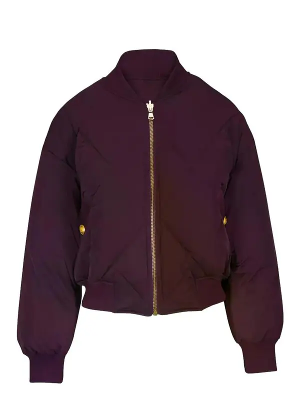 L'Agence Reversible Padded Bomber Jacket - Purple