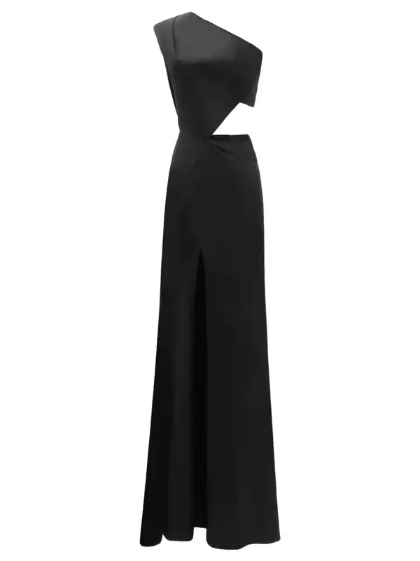 GEMY MAALOUF One-shoulder Cut-out Maxi Dress - Black