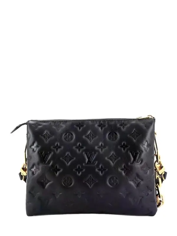 LOUIS VUITTON Coussin Pm Monogram Embossed Lambskin Crossbody Bag - Black