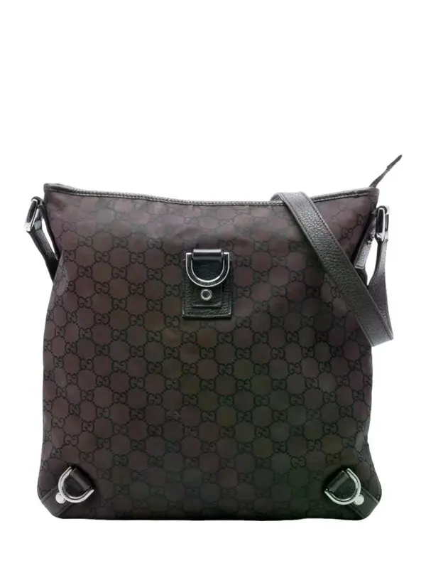 Gucci Gg Nylon Abbey D-ring Crossbody Bag - Brown