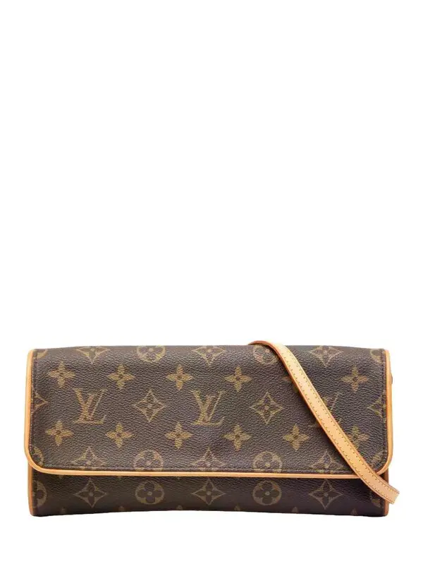 LOUIS VUITTON 2000 Monogram Pochette Twin Gm - Brown