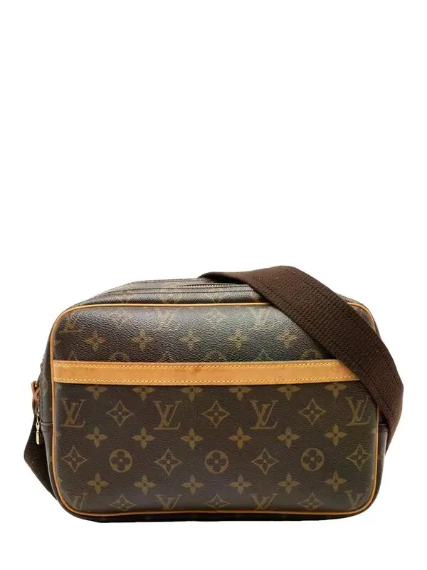 LOUIS VUITTON 2002 Monogram Reporter Pm Crossbody Bag - Brown