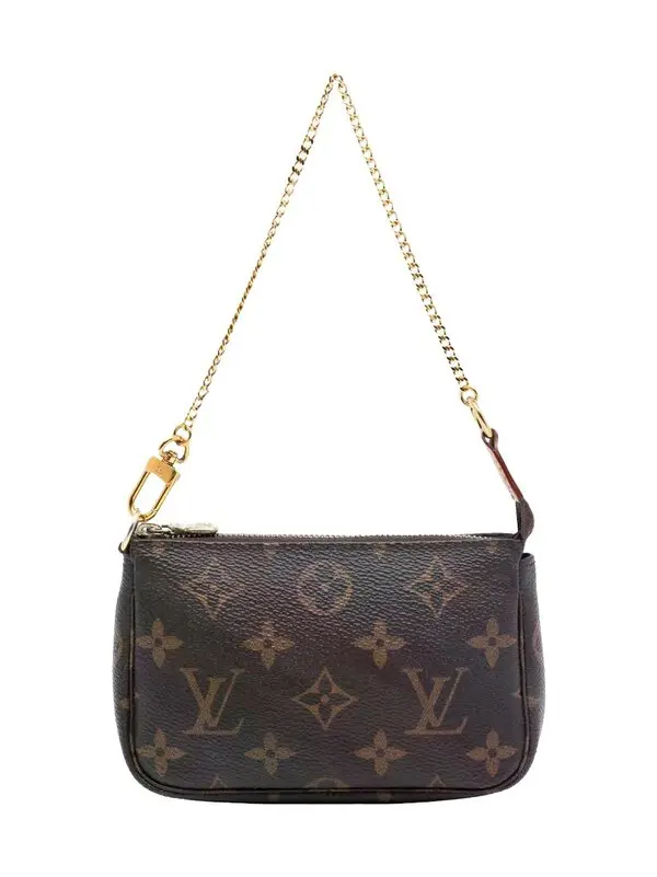 LOUIS VUITTON 2016 Monogram Mini Pochette Accessoires - Brown
