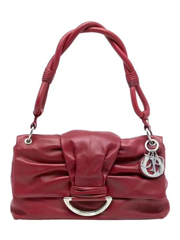 Dior 2009 Demi Lune Flap Shoulder Bag - Red
