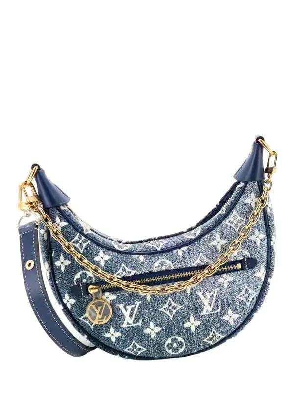 LOUIS VUITTON Loop Handbag Monogram Jacquard Denim - Blue