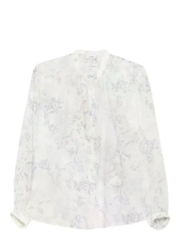 FORTE_FORTE Floral Print Shirt - White