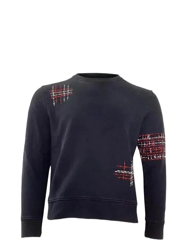 Thom Browne Cross-hatched Loopback Sweatshirt - Blue