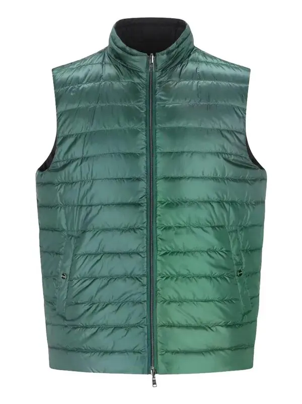 Herno Zip-up Gilet - Green