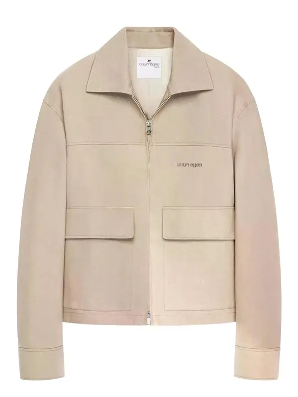 COURREGES Double-pocket Zip-up Jacket - Neutrals