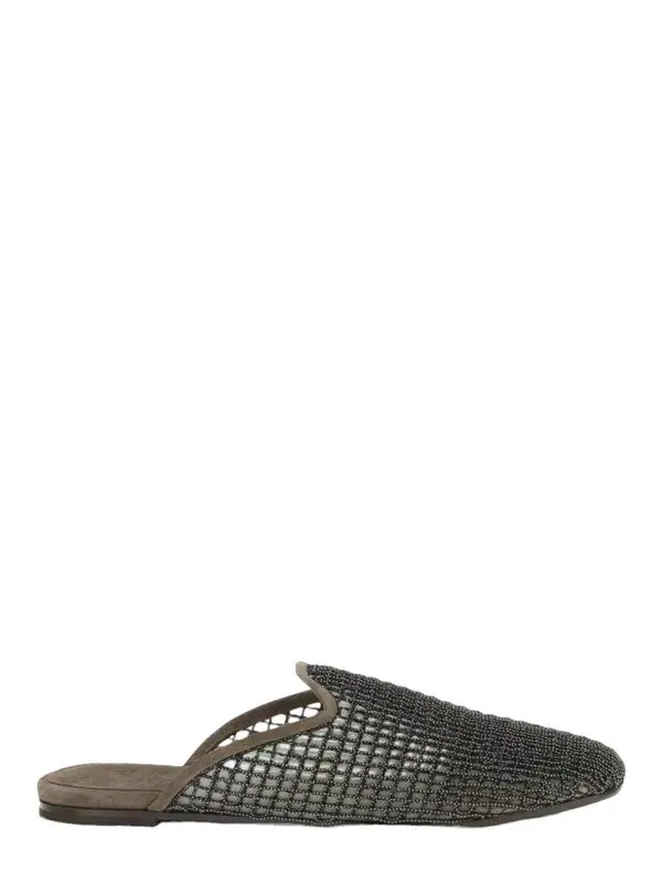 Brunello Cucinelli Net Slides - Grey