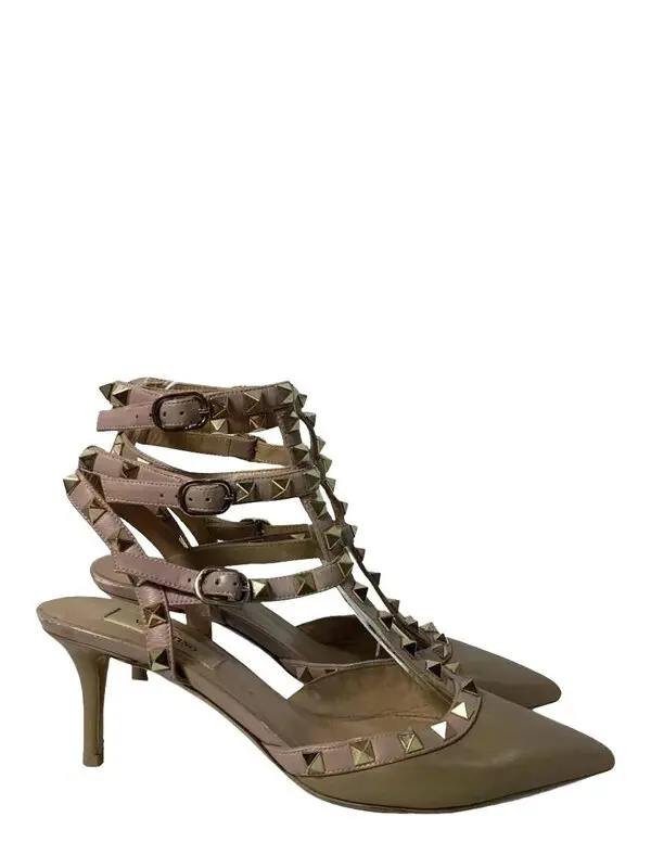 Valentino Garavani Rockstud Caged Pumps - Brown