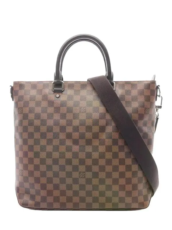 LOUIS VUITTON 2015 Damier Ebene Jake Tote - Brown