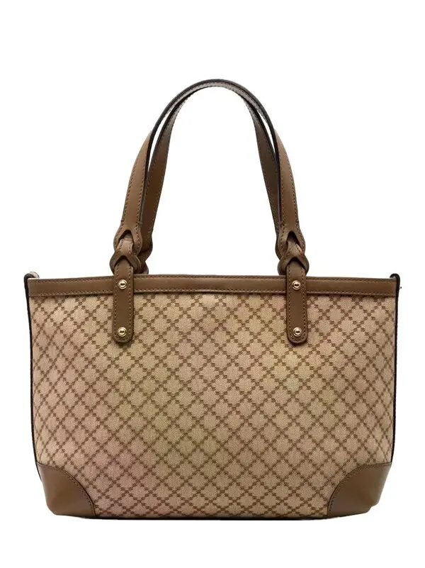 Gucci Diamante Canvas Craft Tote Bag - Brown
