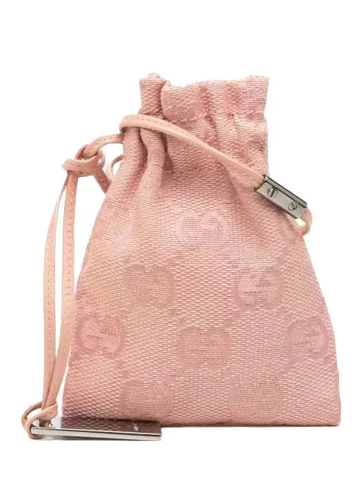 Gucci 20th Century Mini Gg Canvas Drawstring Pouch - Pink