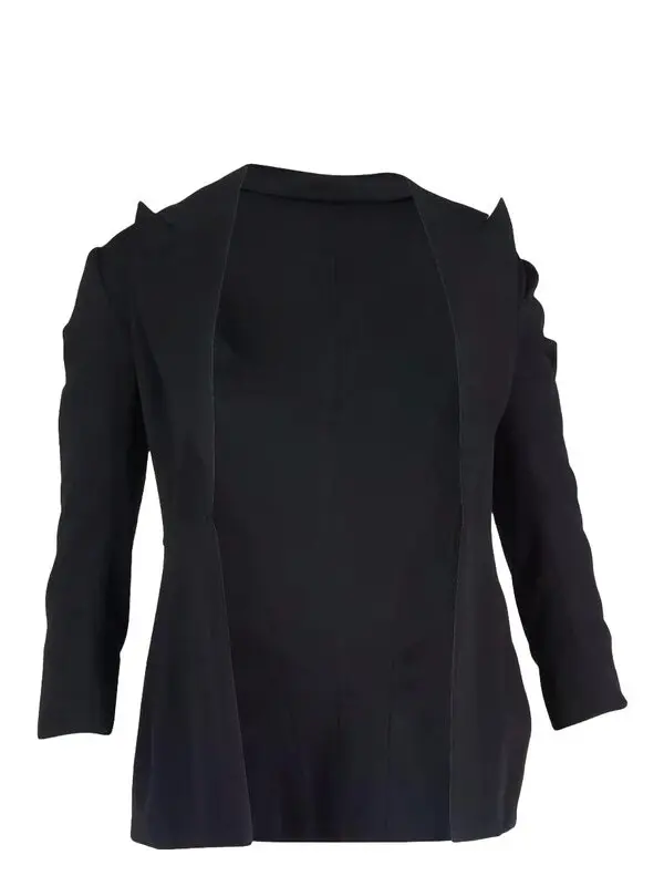 Yohji Yamamoto Single-breasted Blazer With Sculptural Sleeves - Black