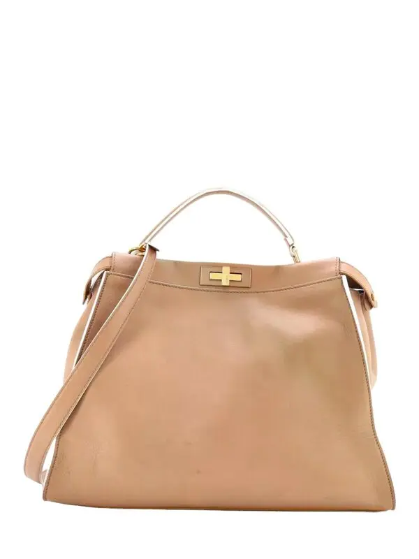 Fendi Peekaboo Large Satchel Rigid Leather - Neutrals