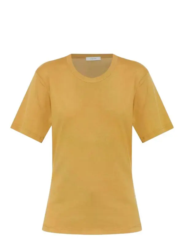LEMAIRE Round-neck Short-sleeve T-shirt - Yellow