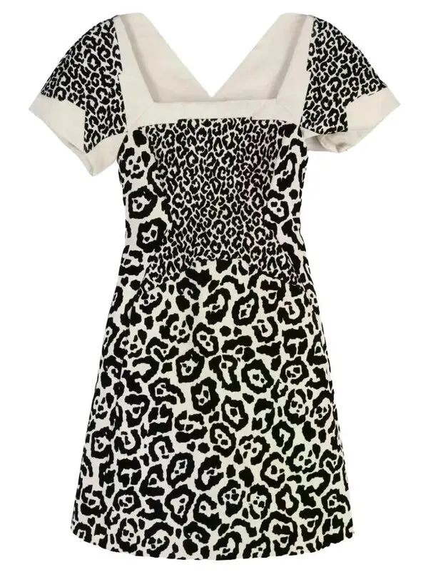 Antonio Berardi Leopard-print Mini Dress - Black
