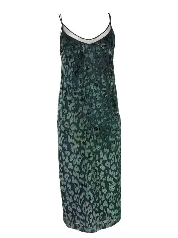 BOSS Dudania Devoré Dress - Green