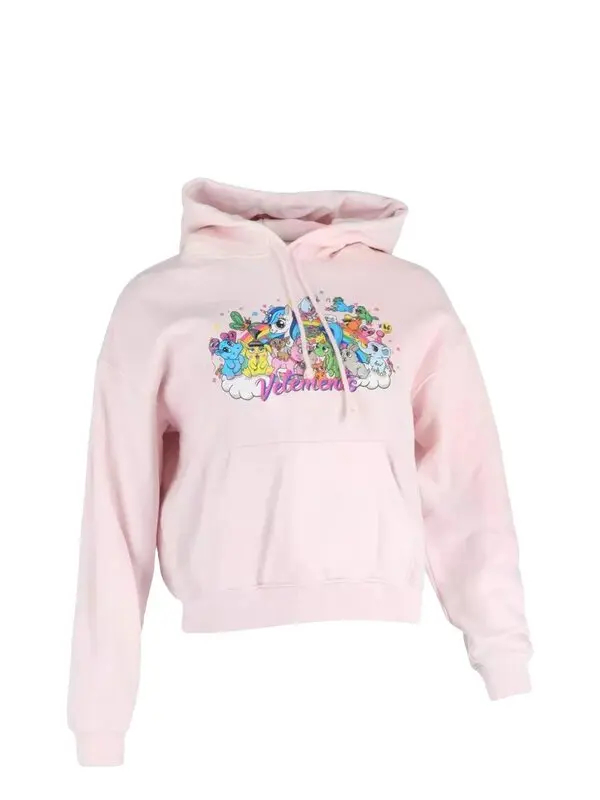 Vetements Graphic-print Hoodie - Pink
