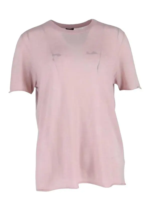 JOSEPH Crew-neck Wool T-shirt - Pink