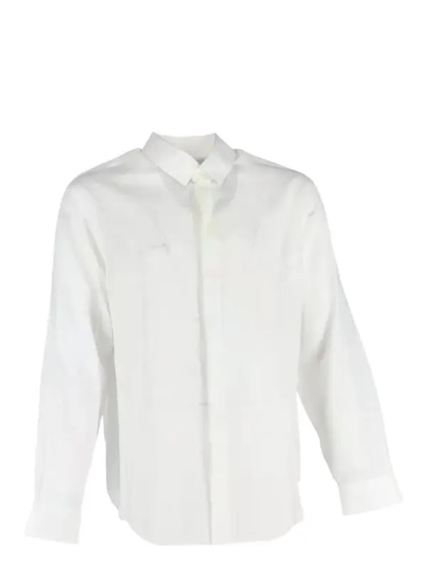 Giorgio Armani Hidden Button Long-sleeve Shirt - White