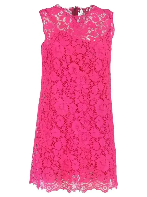 032C Lace Mini Dress - Pink