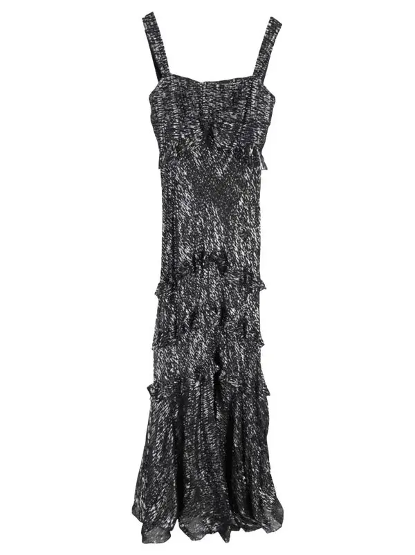 Saloni Chandra Ruffled Dress - Black
