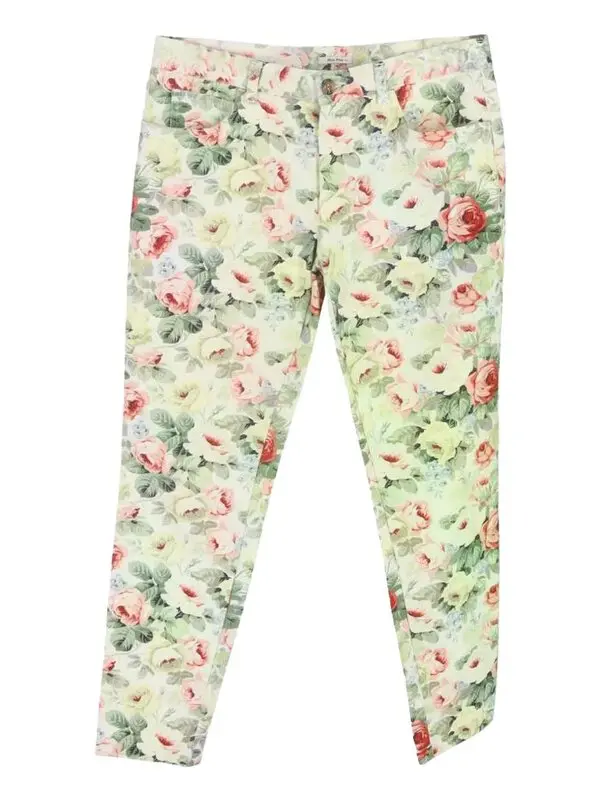 Miu Miu Floral-print Trousers - Neutrals