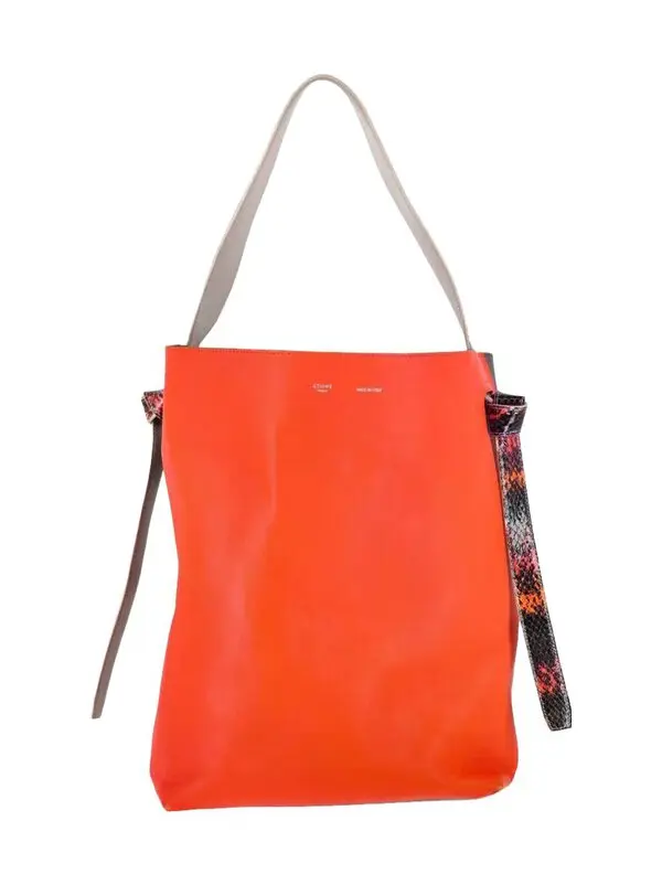 Celine Small Twisted Leather Shoulder Bag - Orange