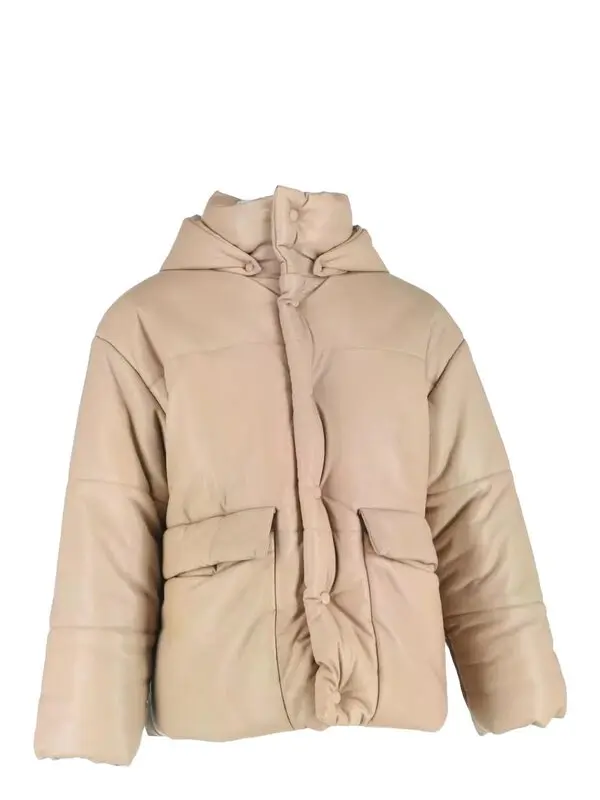 Nanushka Button-down Hooded Jacket - Neutrals