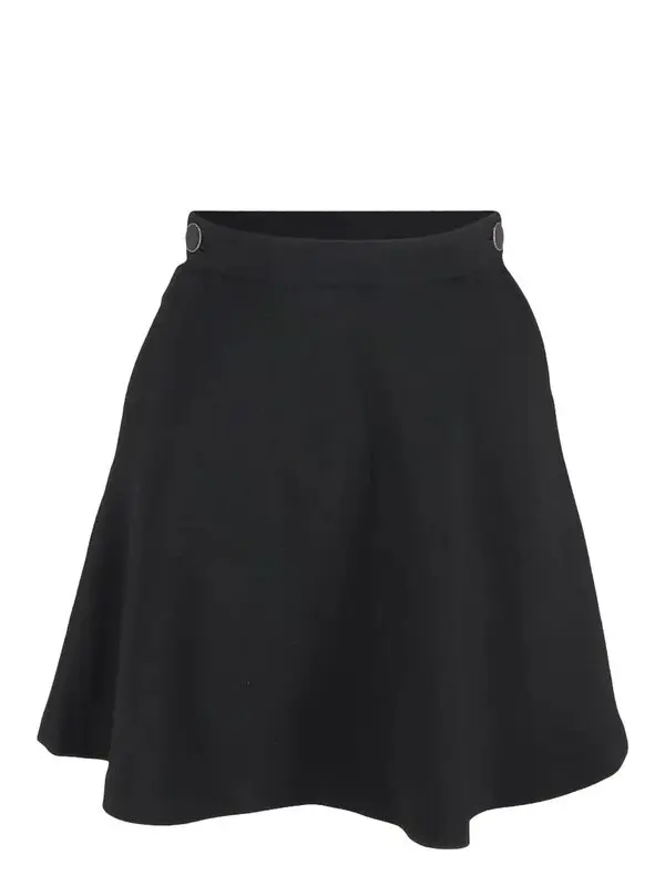 Sandro A-line Mini Skirt With Button Detail - Black