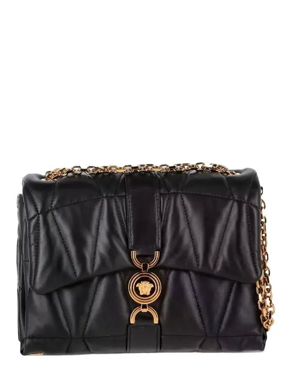 Versace Kleio Quilted Medusa Shoulder Bag - Black