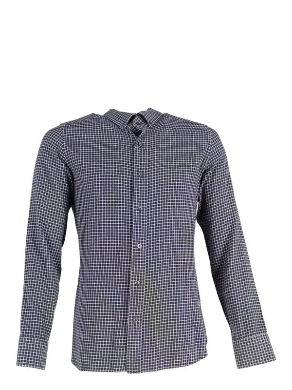 TOM FORD Check Button-front Shirt - Blue