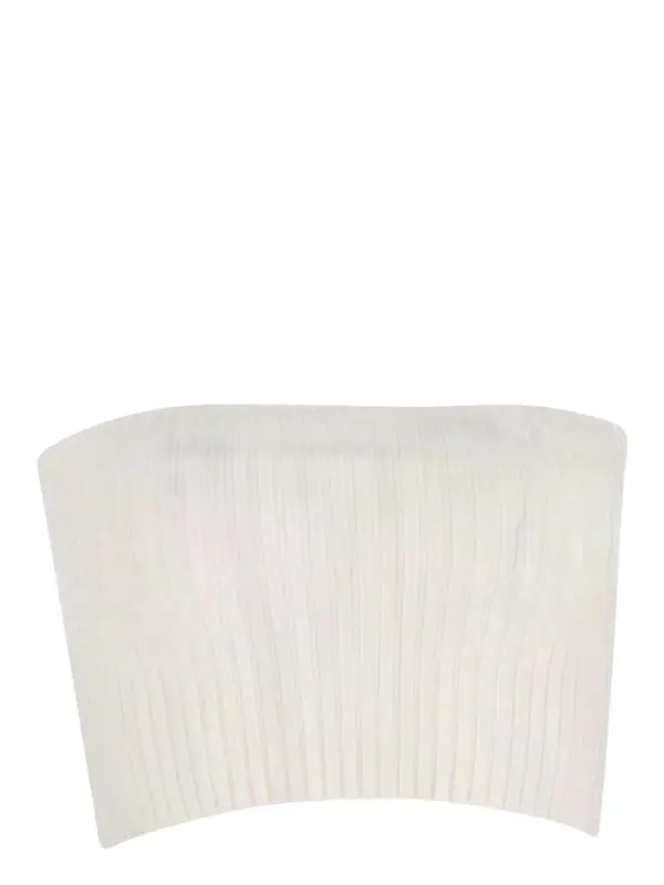 Chloé Ribbed Knit Tube Top - Neutrals