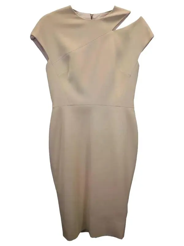 Victoria Beckham Cut-out Shoulder Dress - Neutrals