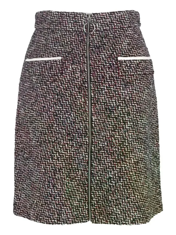 Maje Jiberty Tweed Mini Skirt - Black