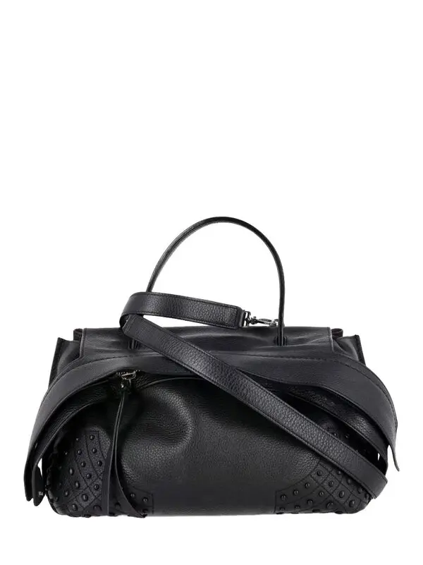 TOD'S Studded Wave Tote Bag - Black
