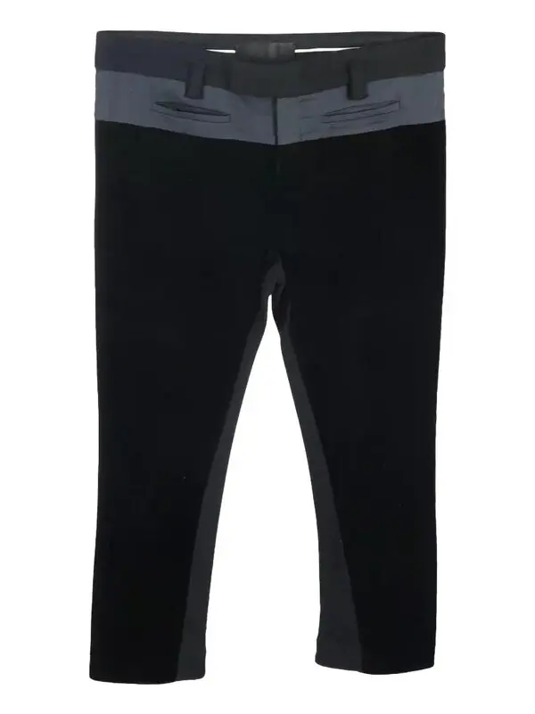 HAIDER ACKERMANN Velour-effect Cropped Trousers - Black